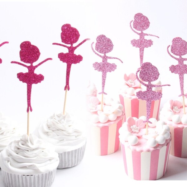 Glitter Cupcake Toppers Dance - Etsy