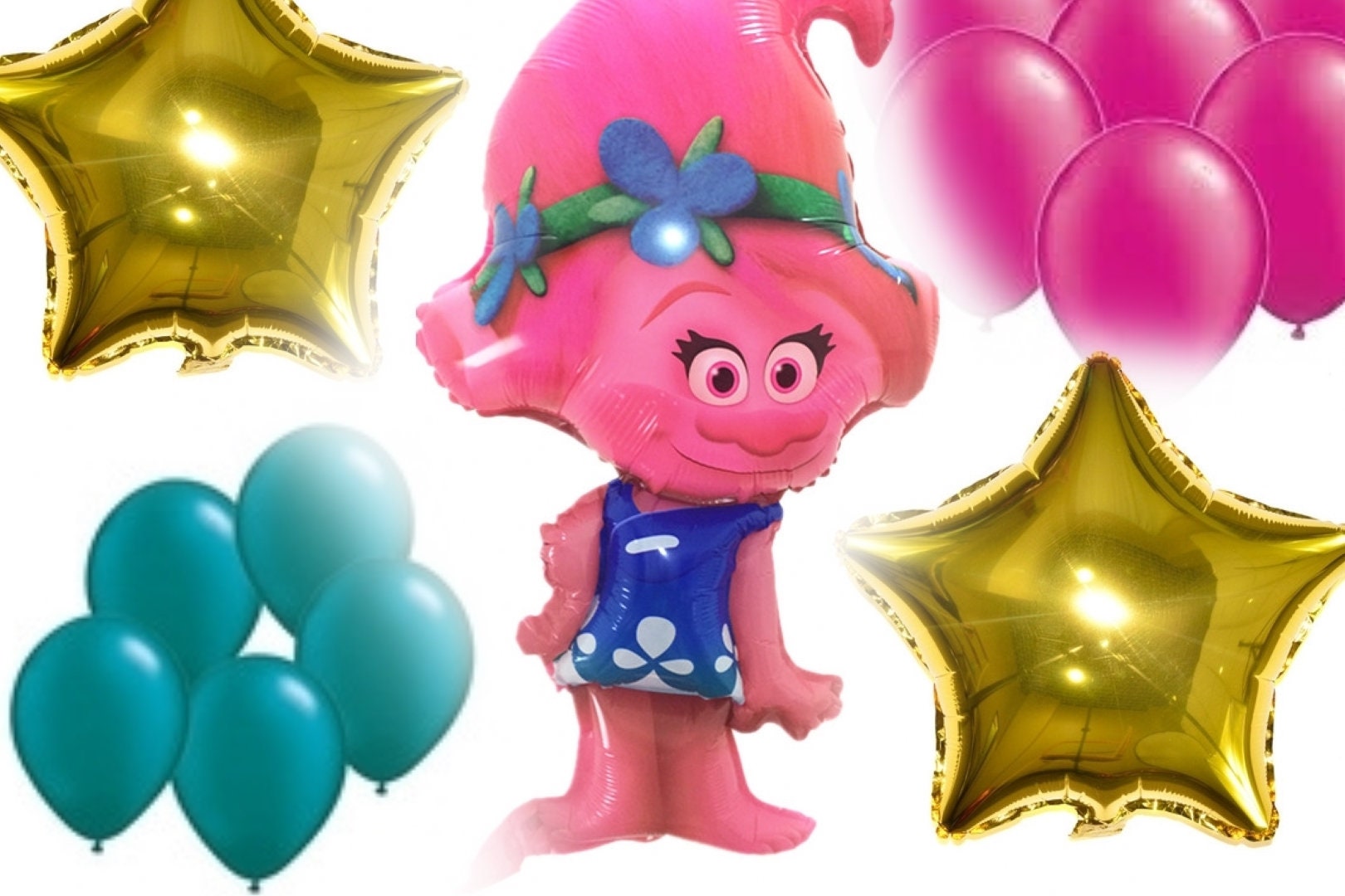 13 pcs/set Poppy Trolls Balloon Set/Party Decorations/Birthday | Etsy