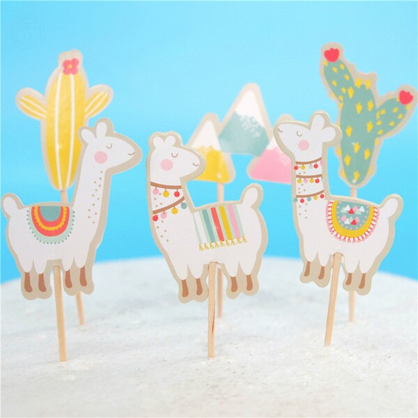 Llama Cupcake Topper - Etsy