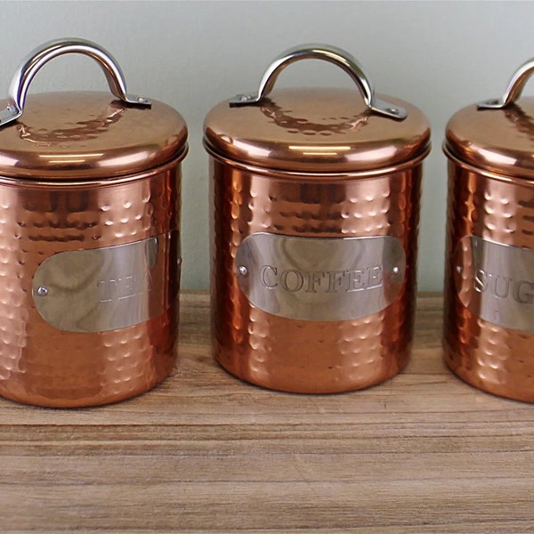 Tea Coffee Sugar Canisters - Etsy