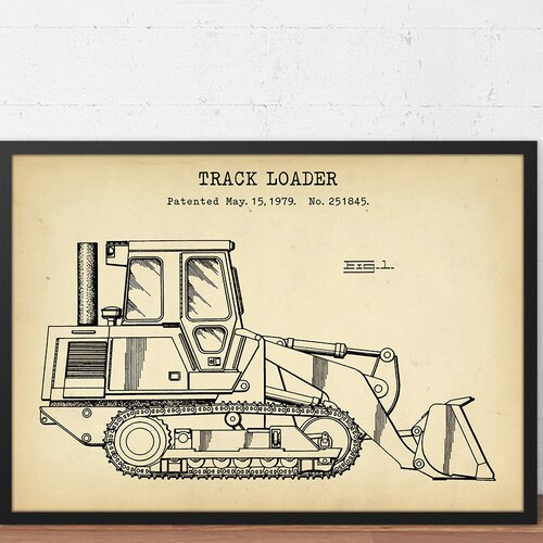 Track Loader Patent Print Architecture Wall Art Front End | Etsy