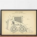 Skid Steer Blueprint, Construction Patents, Earth Mover Prints, Civil ...