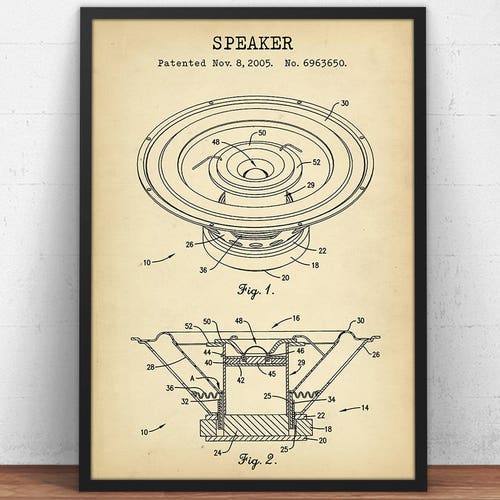Vinyl Record Patent Print Phonograph Record Blueprint | Etsy