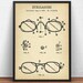 Eyeglasses Patent Print, Optometry Art, Eye Glasses Prints, Optometrist ...