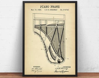 Piano blueprint | Etsy