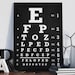 Eye Chart Poster Print, 5 Colors, Optometrist, Optician, Eye Doctor ...