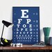 Eye Chart Poster Print, 5 Colors, Optometrist, Optician, Eye Doctor ...