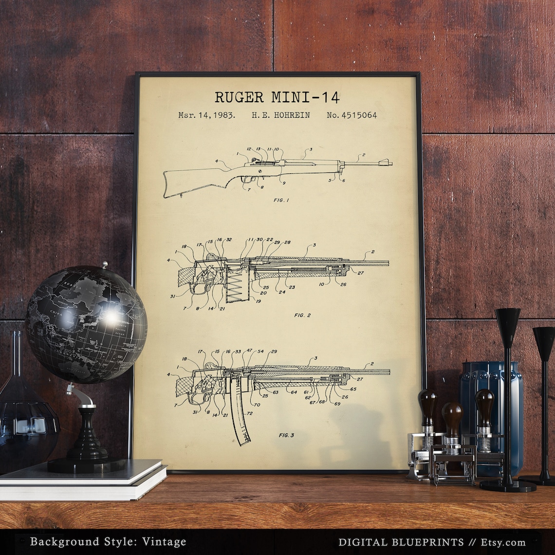 Ruger Mini-14 Patent Print Ruger AC556 Blueprint Art Ranch | Etsy