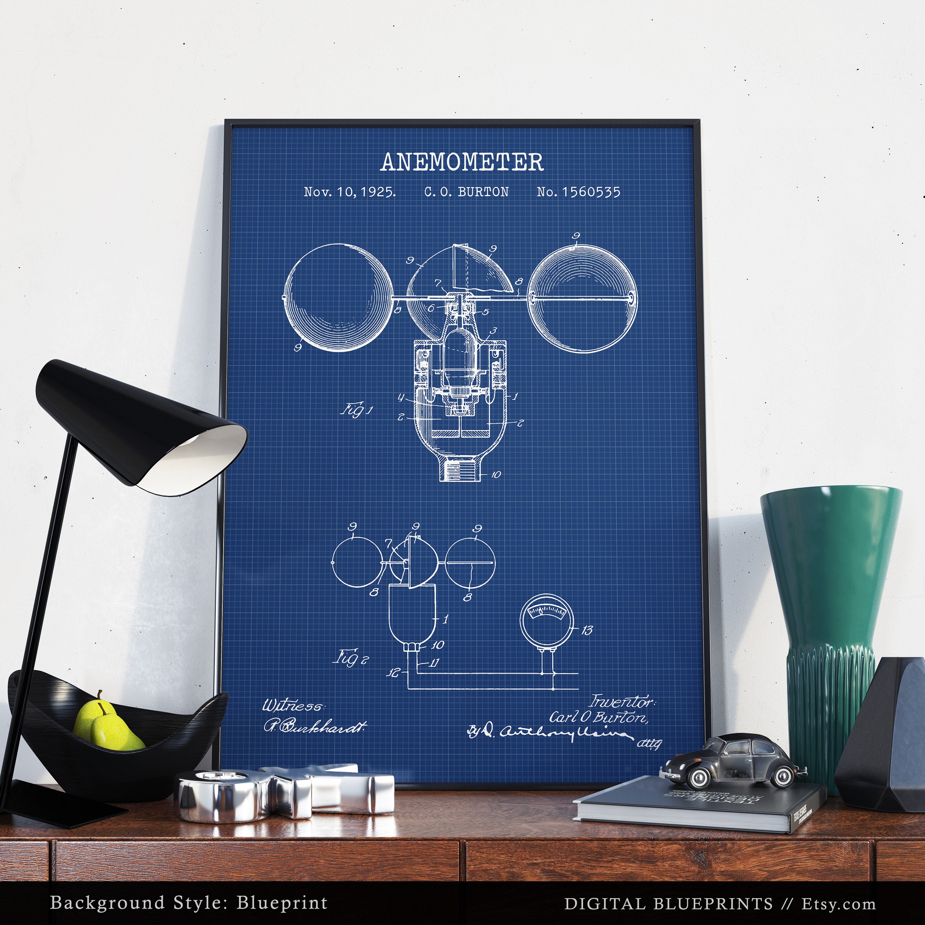 Anemometer Patent Print - Meteorology Student - Meteorologist Gift ...
