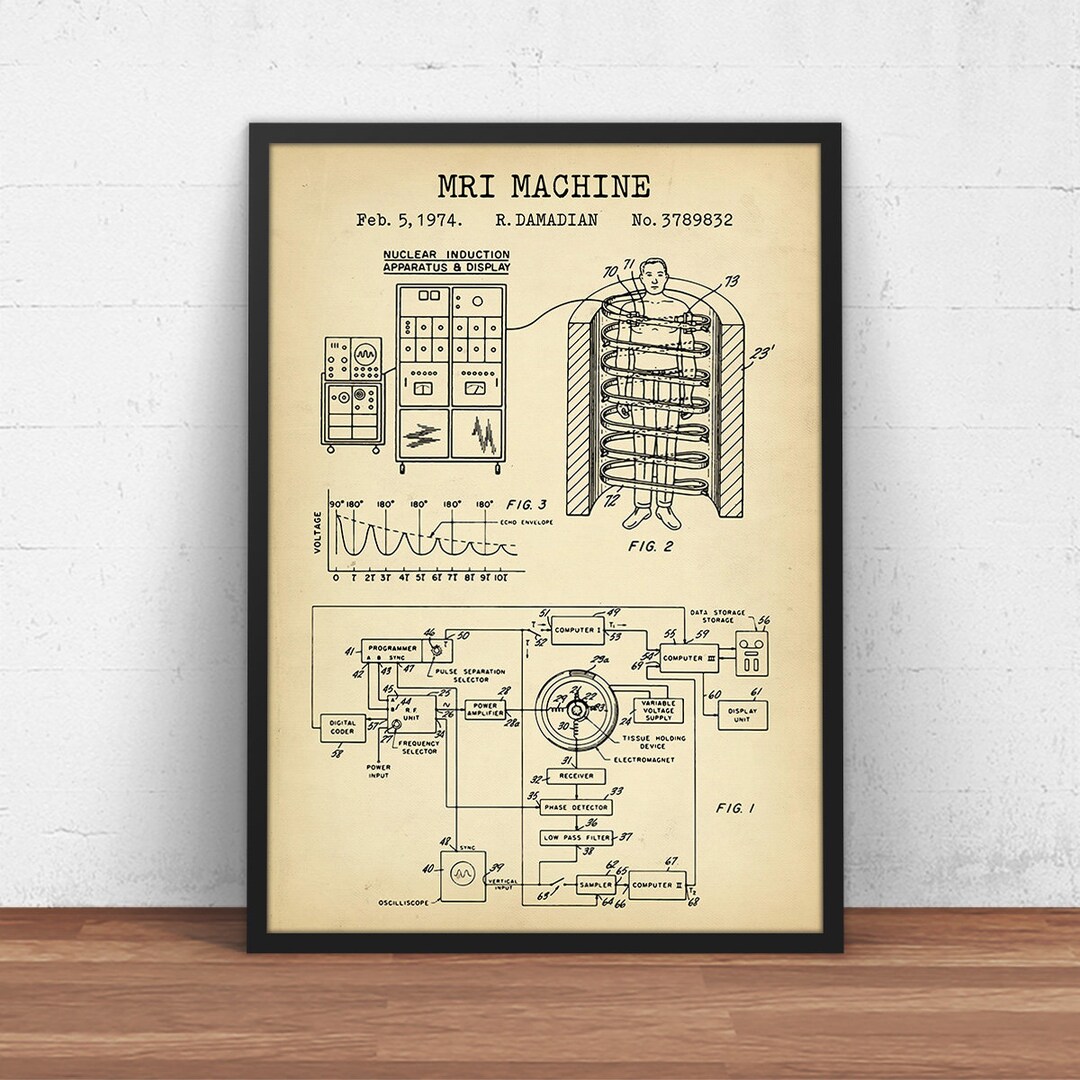 MRI Machine Patent Print Art, Magnetic Resonance Imaging, Radiology ...