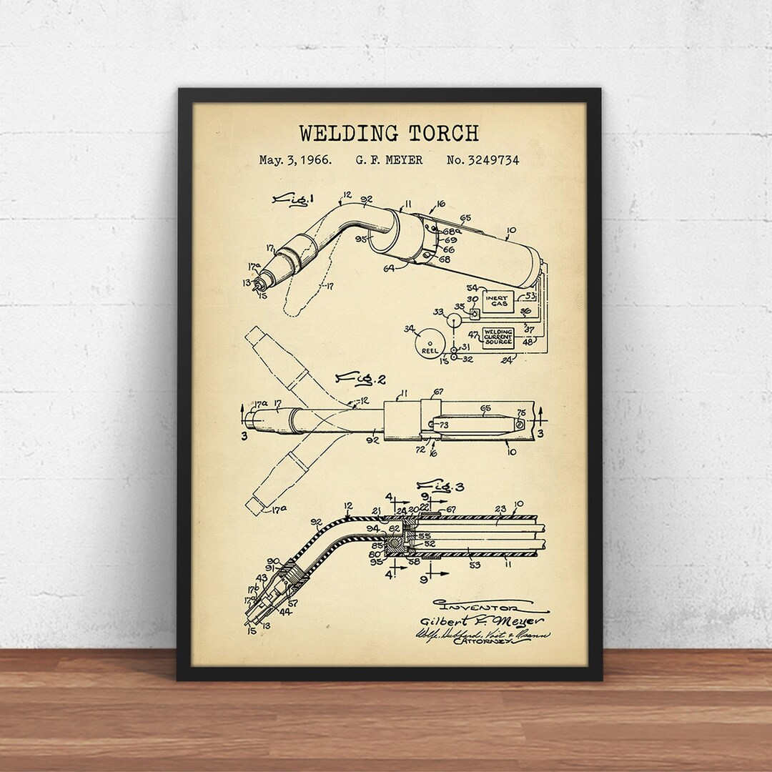 Welding Torch Patent Print, Welding Wall Art, Welding Poster, Steampunk ...