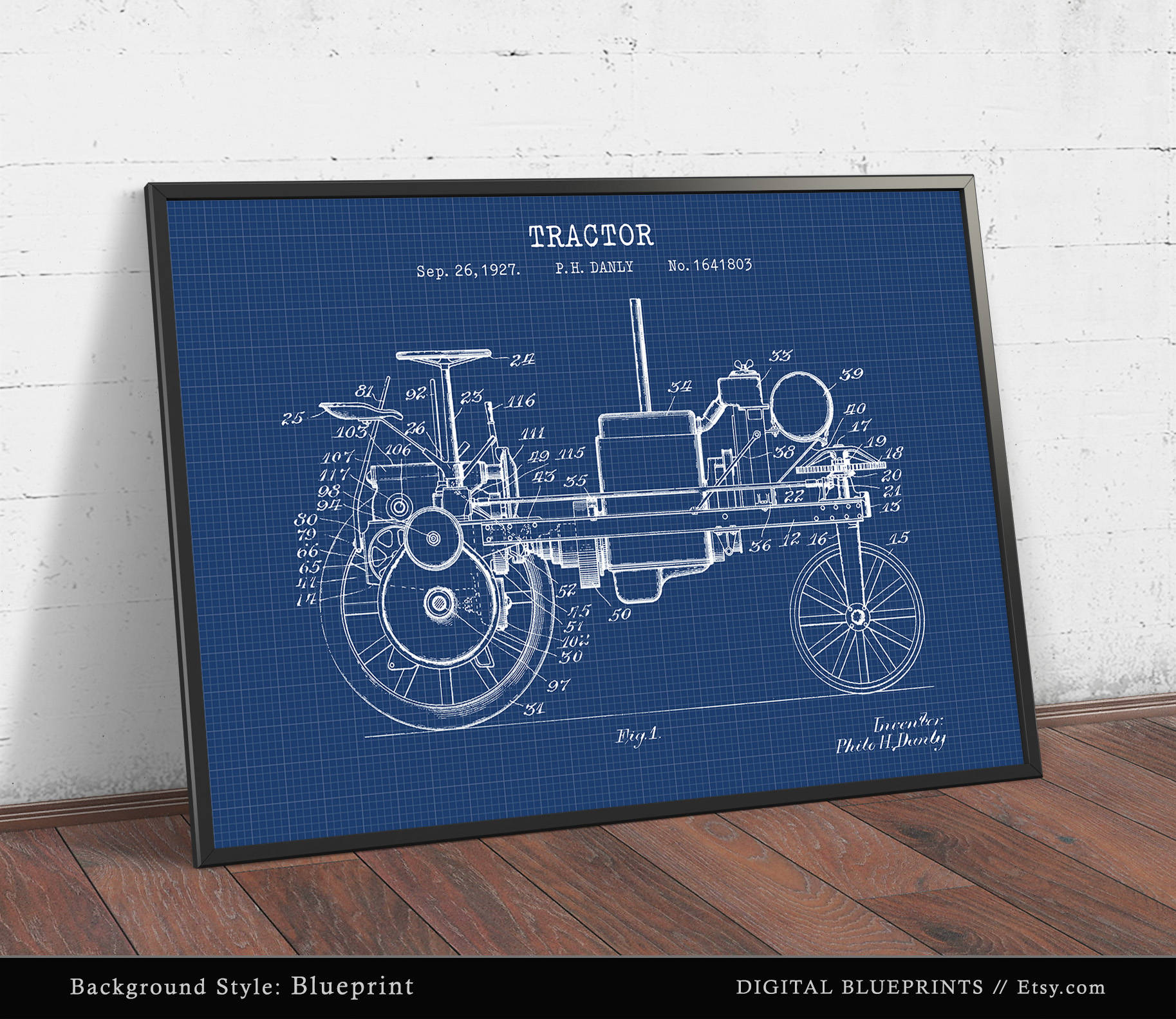 Home Décor Ranch Decor Agriculture Wall Art Harvester Tractor Tractor ...