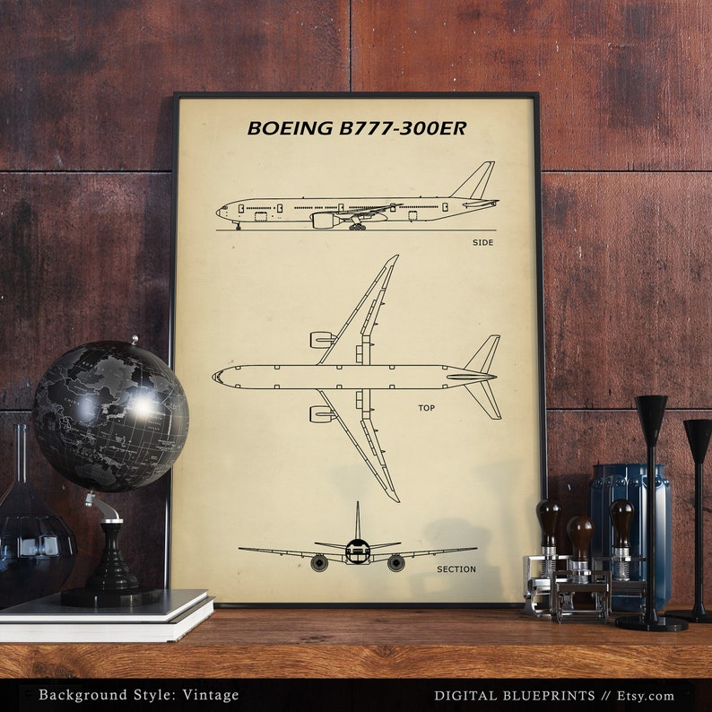 Boeing 777 Patent Print Boeing Plane Blueprint B777 Poster - Etsy