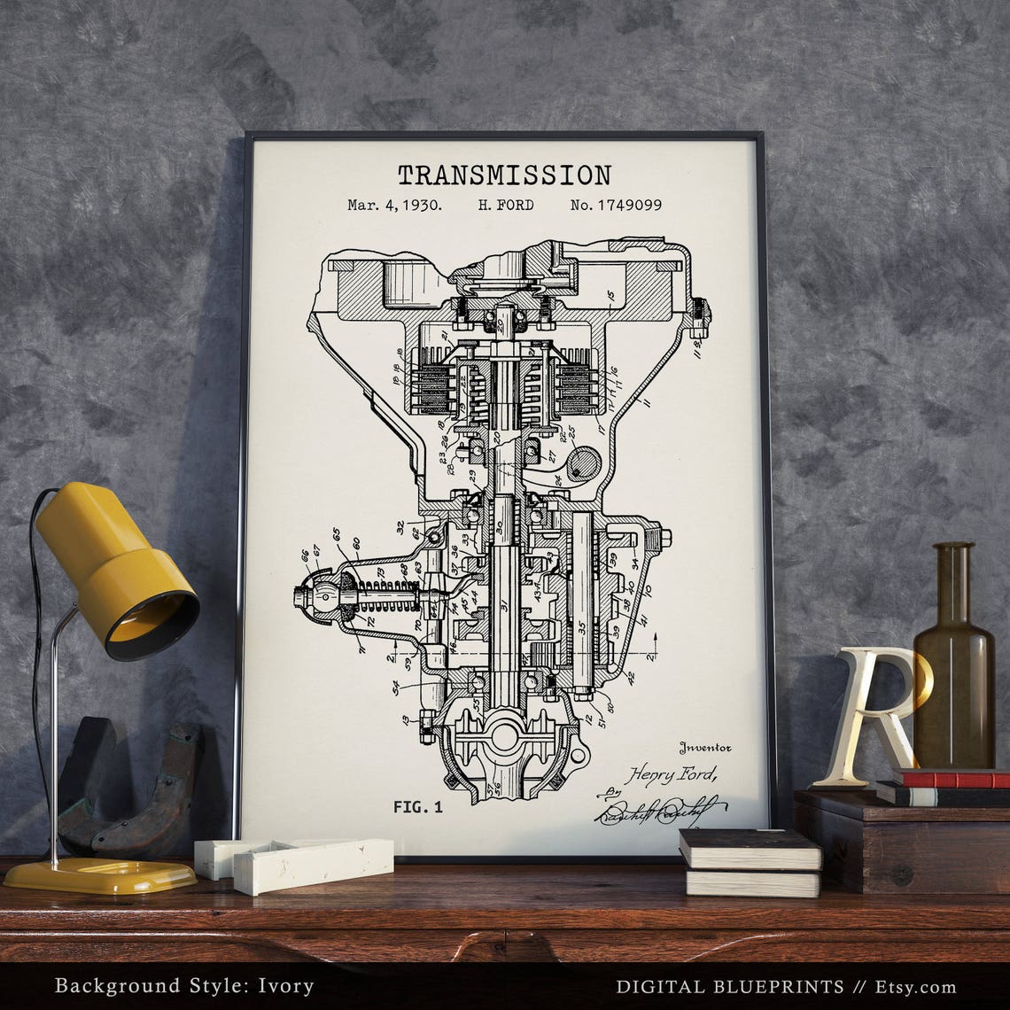 Ford Transmission Patent Print Transmission Blueprint Art - Etsy