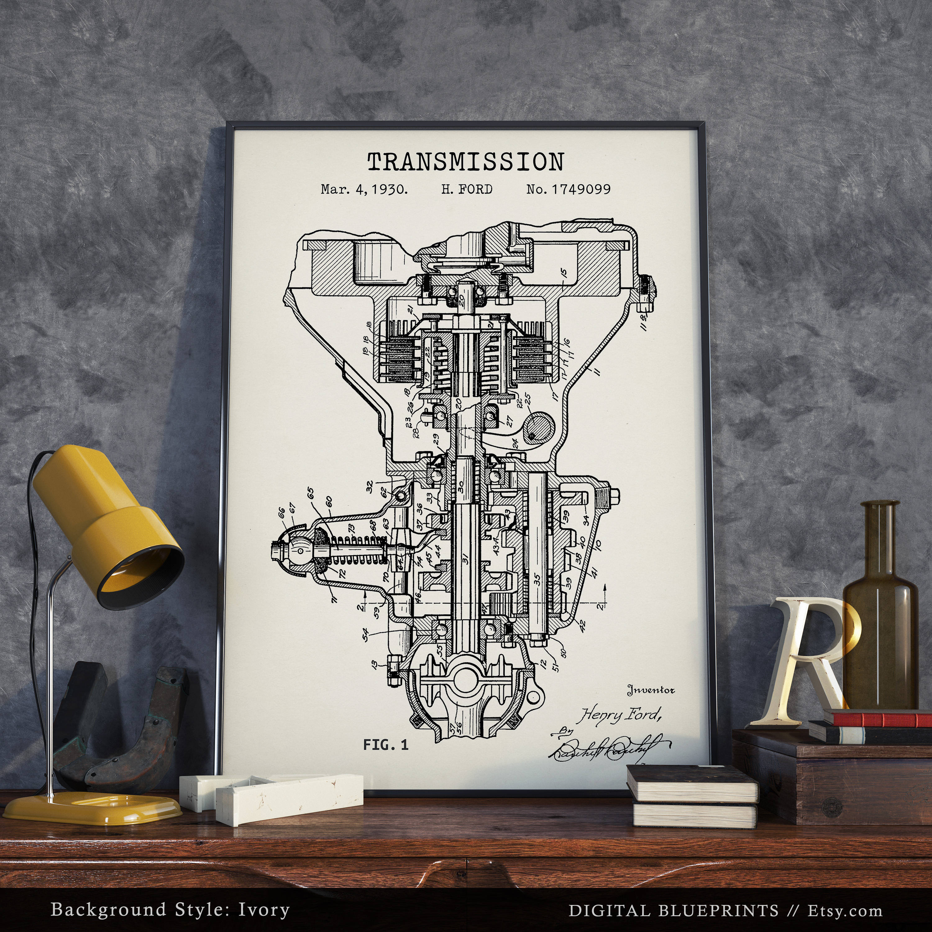 Ford Transmission Patent Print Transmission Blueprint Art - Etsy