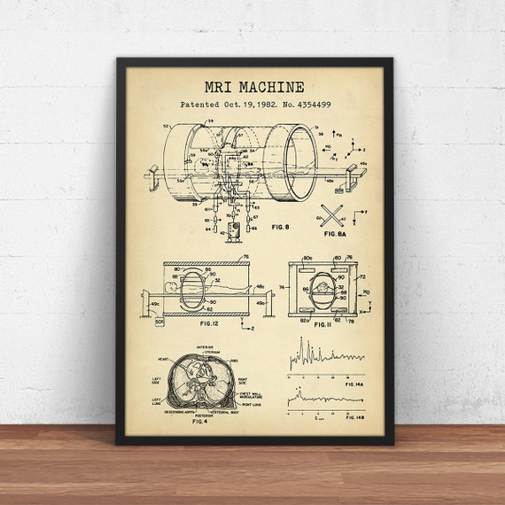 MRI Machine Patent Print Art Magnetic Resonance Imaging - Etsy Polska