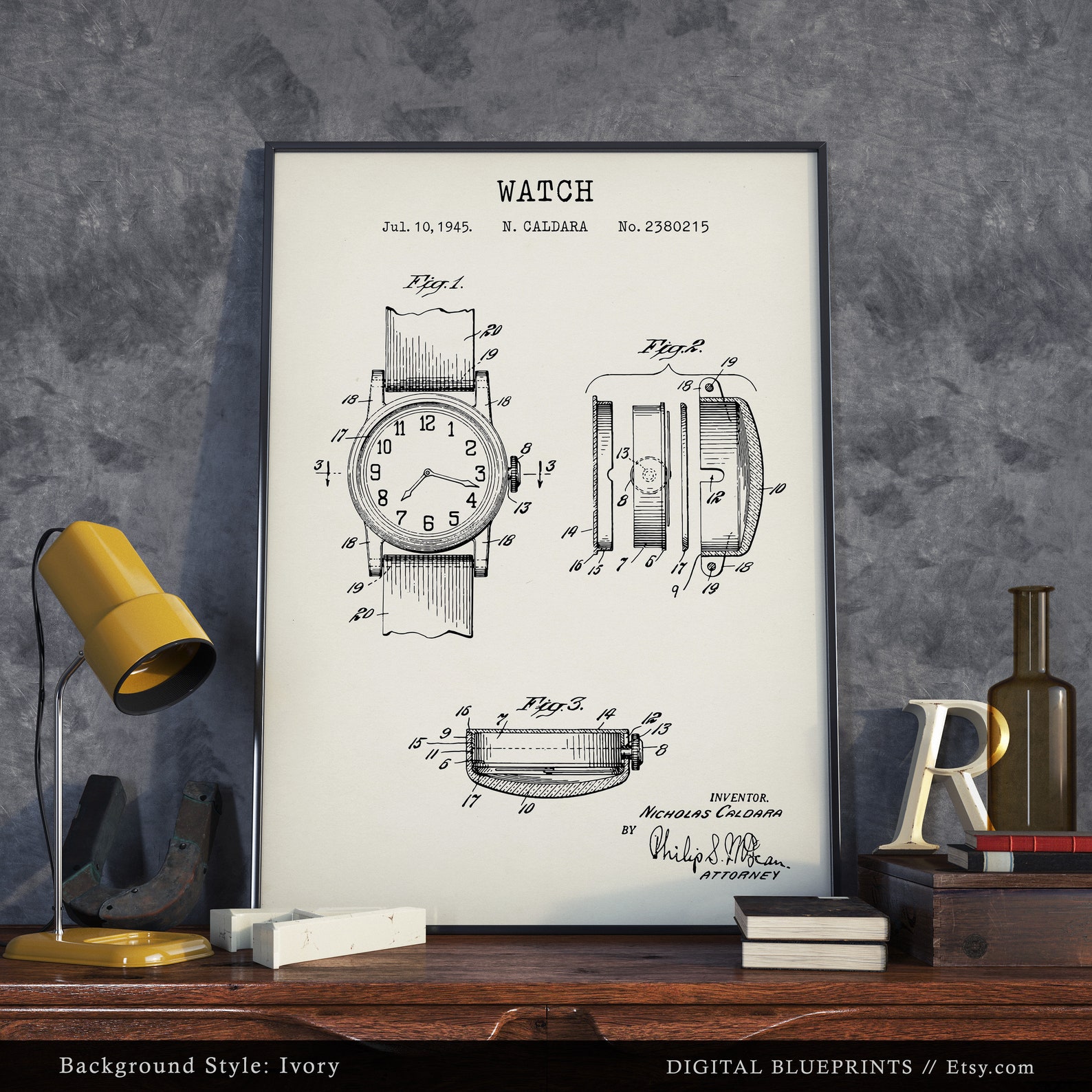Wrist Watch Patent Print Watch Blueprint Watch Company - Etsy