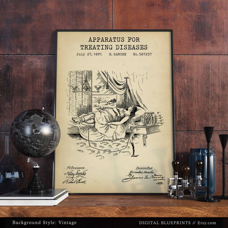 Medical Patent Poster Apparatus for Treating Diseases Doctor - Etsy