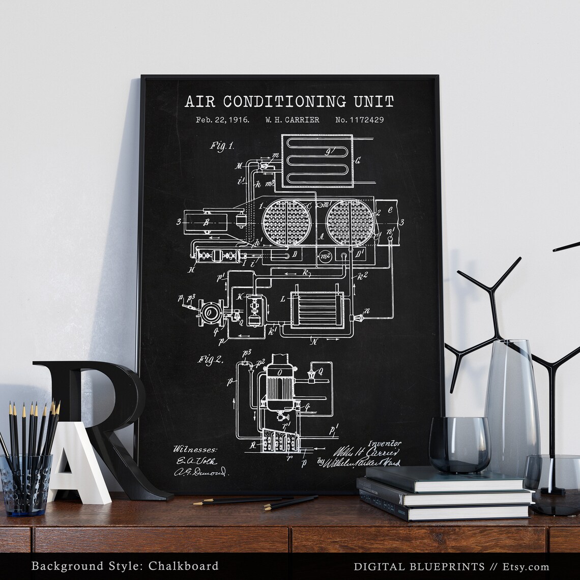 Air Conditioning Patent Print Industrial Decor Gift for HVAC - Etsy