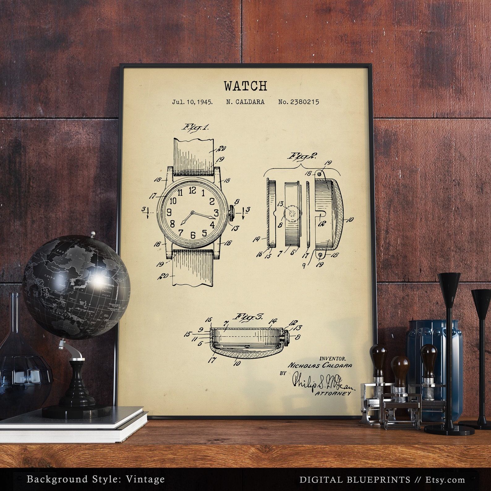 Wrist Watch Patent Print - Watch Blueprint - Watch Company Decor ...