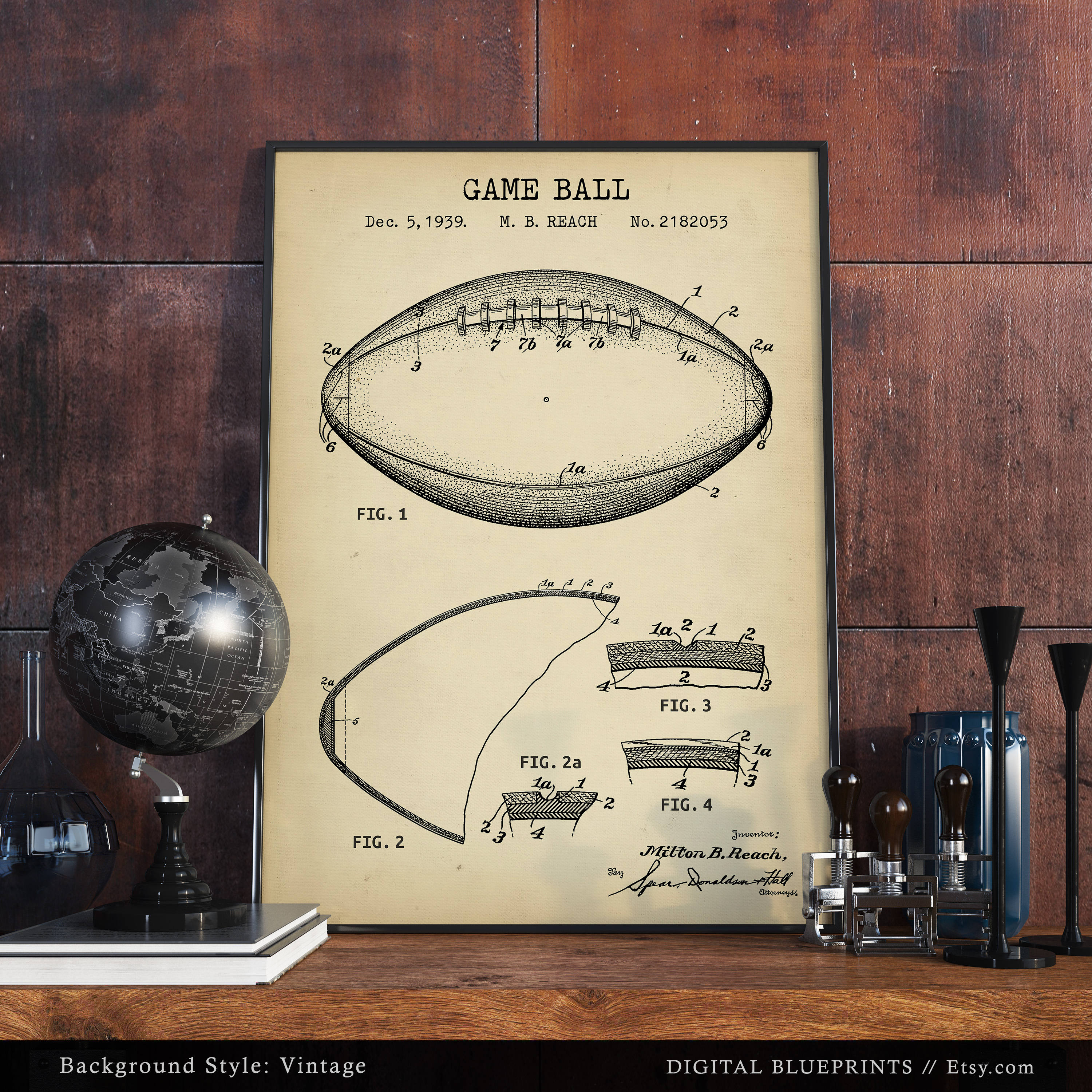 Football Game Ball Design Patent Print Football Poster Print - Etsy