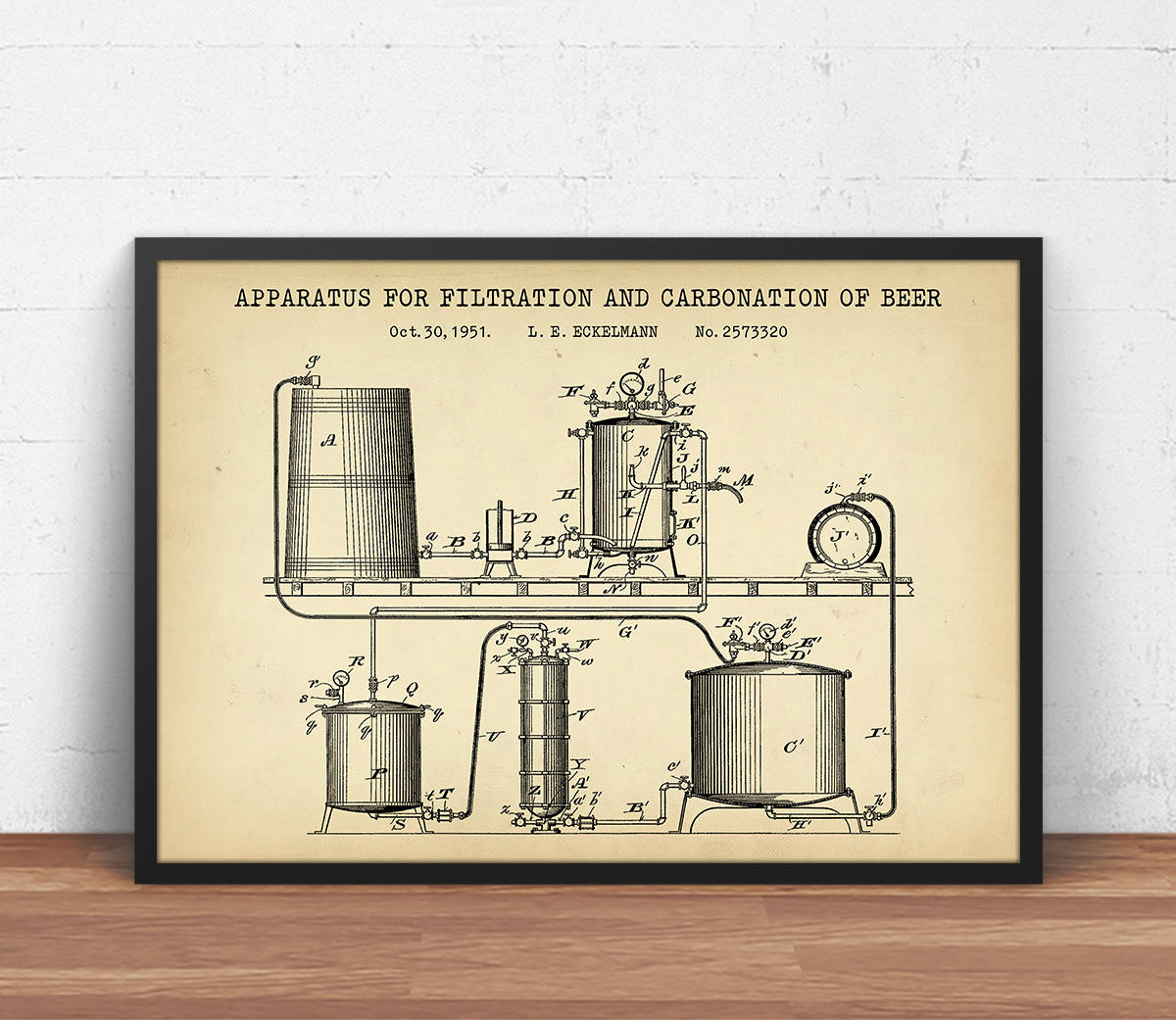 Beer Gifts, Carbonation of Beer Patent Print, Beer Poster Blueprint Art ...