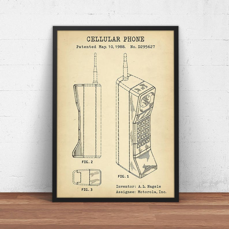 Motorola Cell Phone 1988 Patent Print Digital Download | Etsy