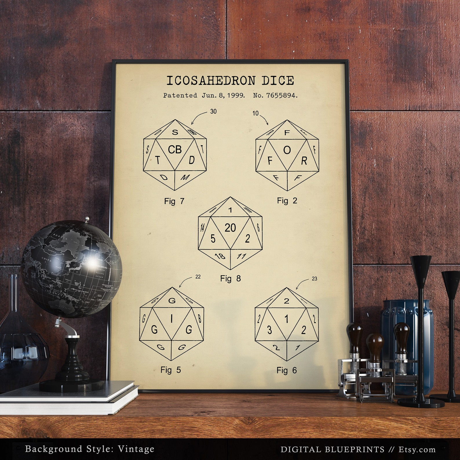 D20 Dice 20 Sided Icosahedron Die Dnd Dice Dungeons and | Etsy