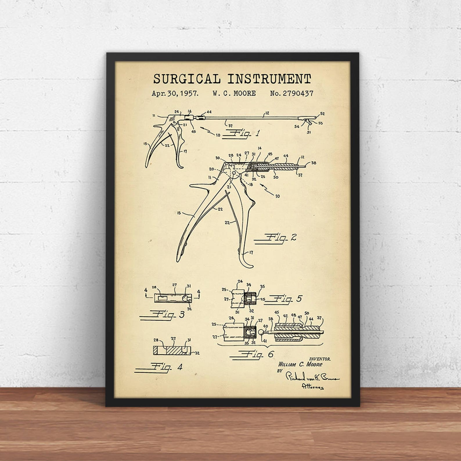 Surgical Instrument Patent Poster Surgery Art Surgery Tool | Etsy