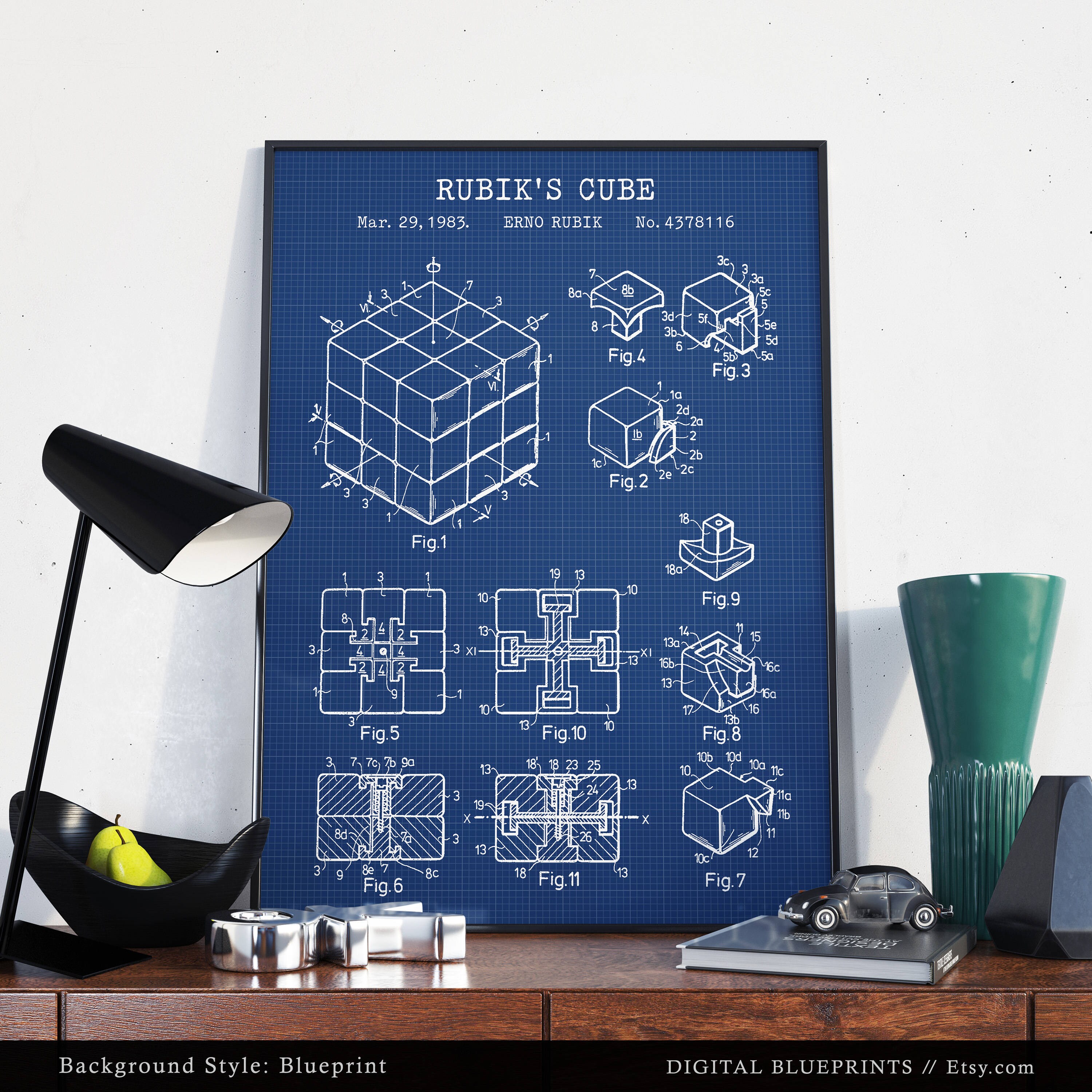 Rubik's Cube Patent Print Rubiks Cube Poster Print Art - Etsy