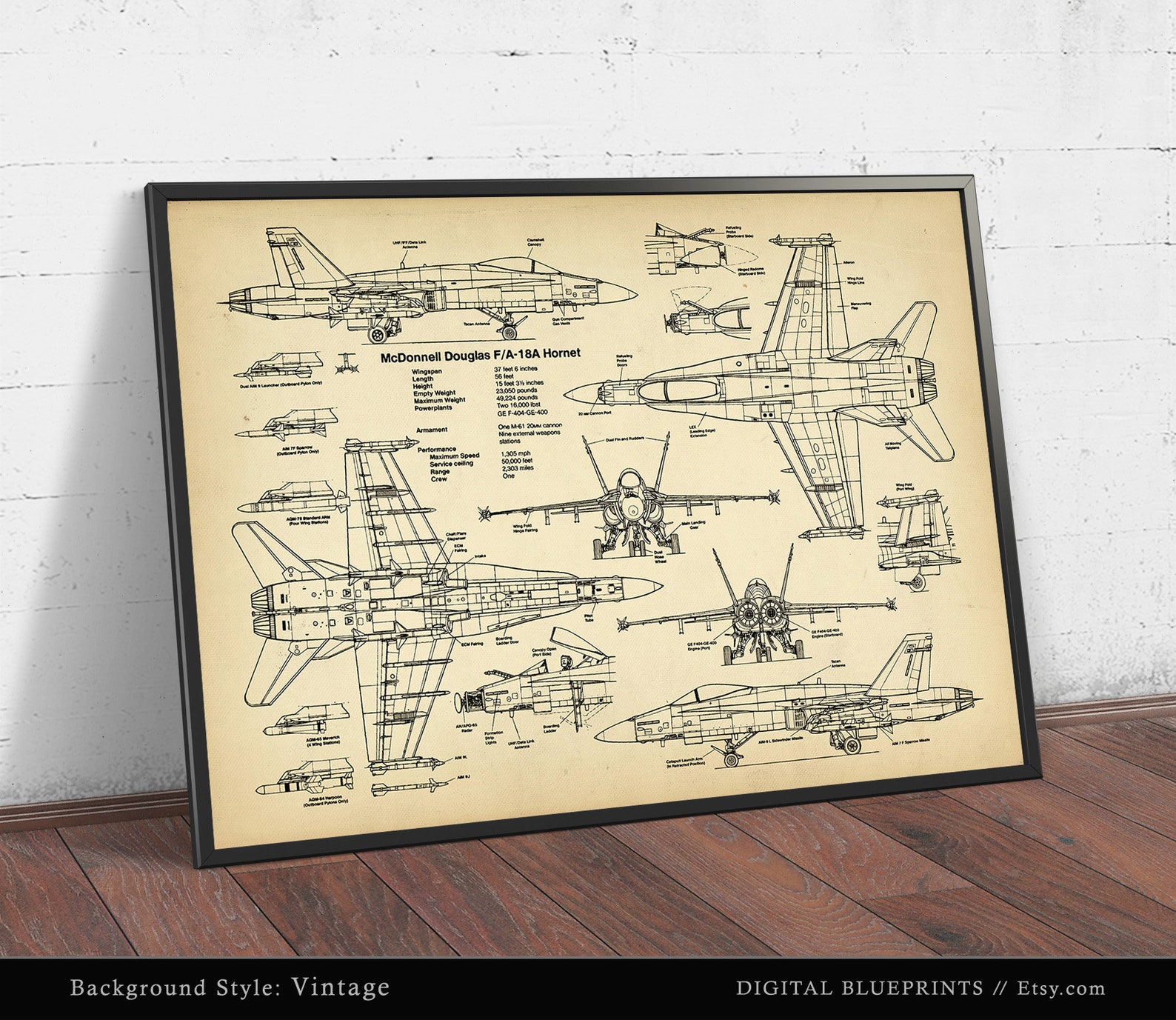 F18 Hornet Patent Print, Fighter Jet Blueprint, Airplane Poster ...