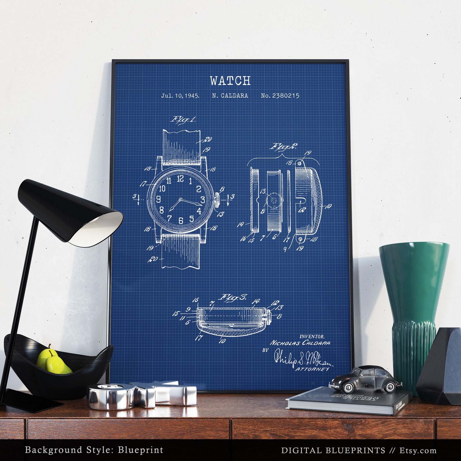 Wrist Watch Patent Print - Watch Blueprint - Watch Company Decor ...