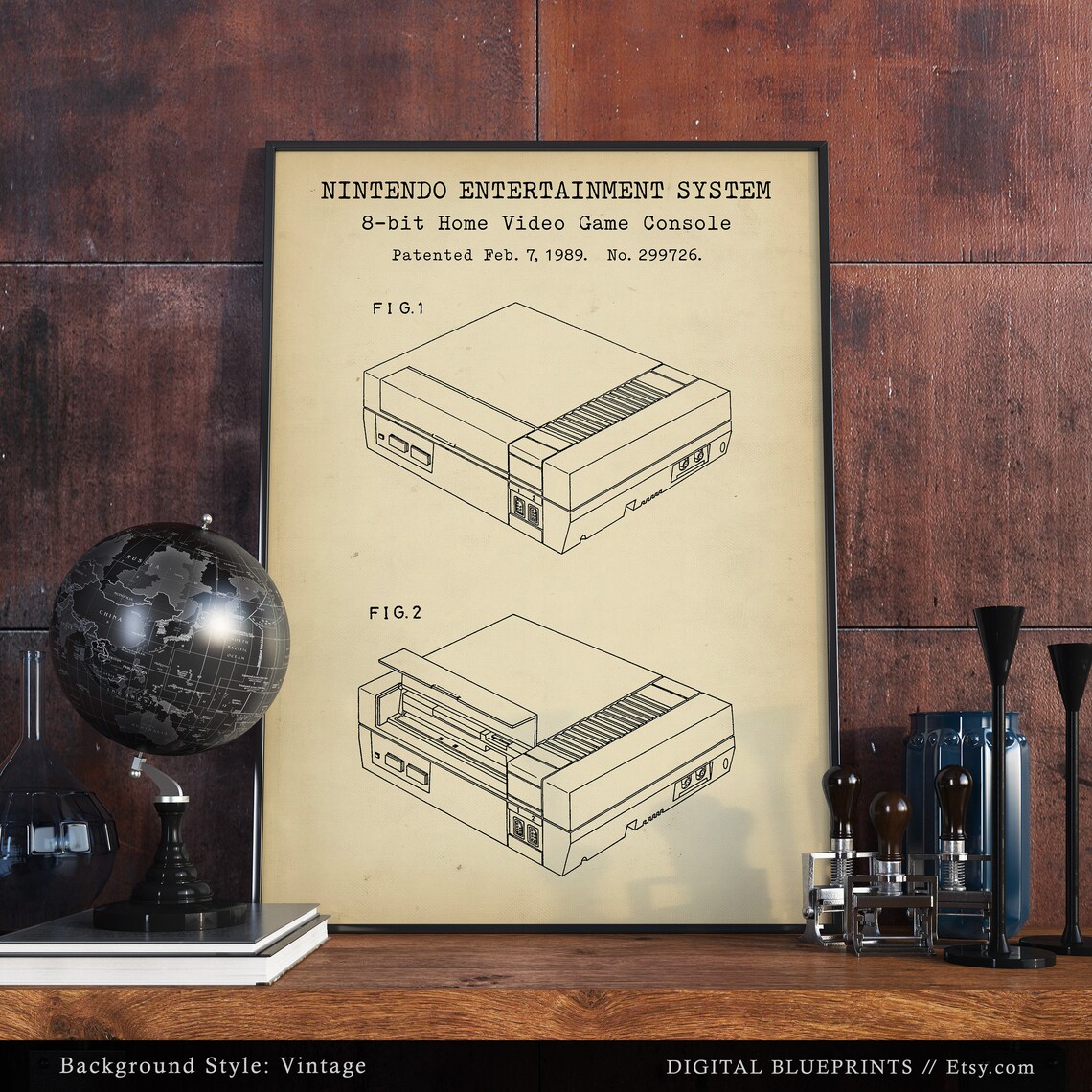 Nintendo Entertainment System Patent Print NES Blueprint - Etsy