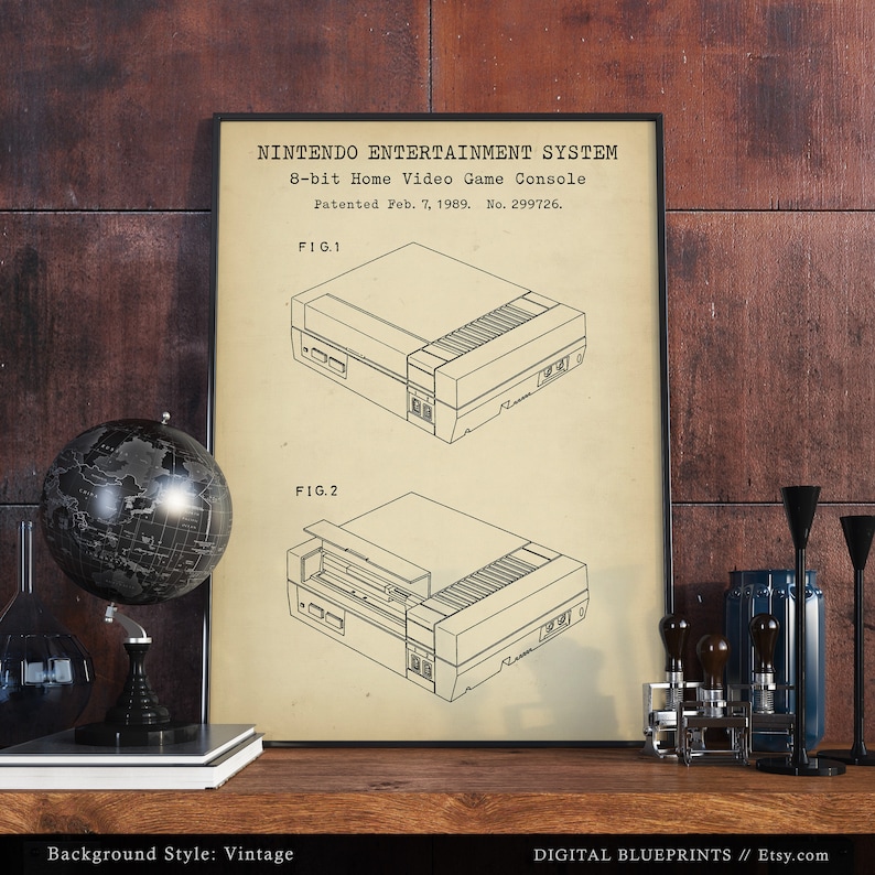 Nintendo Entertainment System Patent Print NES Blueprint - Etsy
