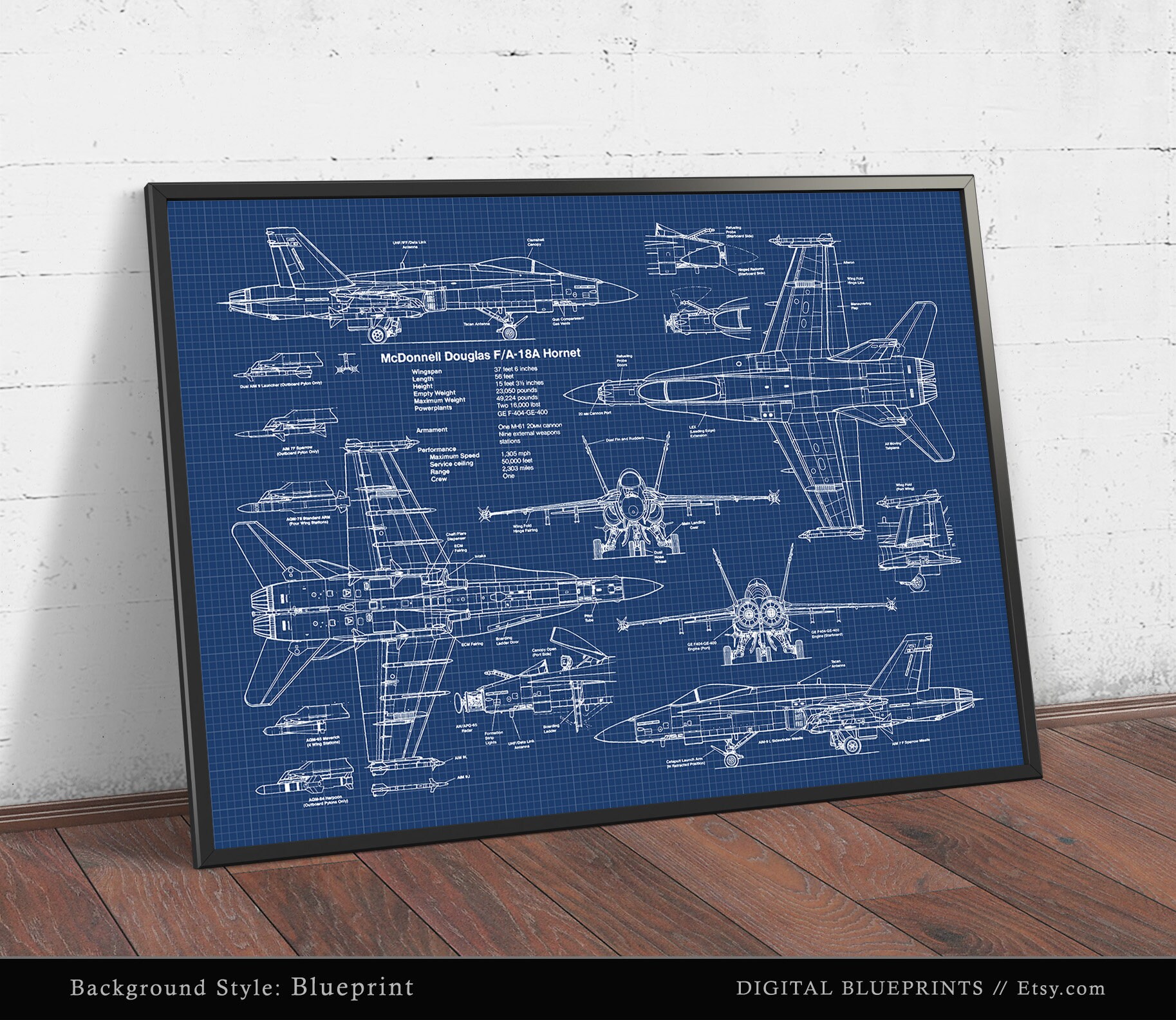 F18 Hornet Patent Print Fighter Jet Blueprint Airplane - Etsy