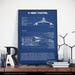 E-wing Fighter Blueprint Art, Star Wars Poster Print, Si-fi Wall Art ...