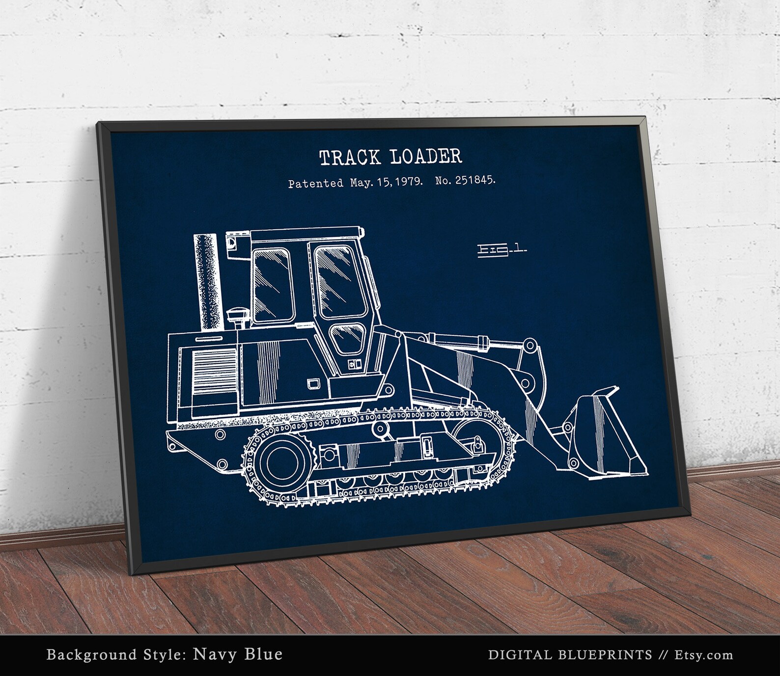 Track Loader Patent Print Architecture Wall Art Front End | Etsy
