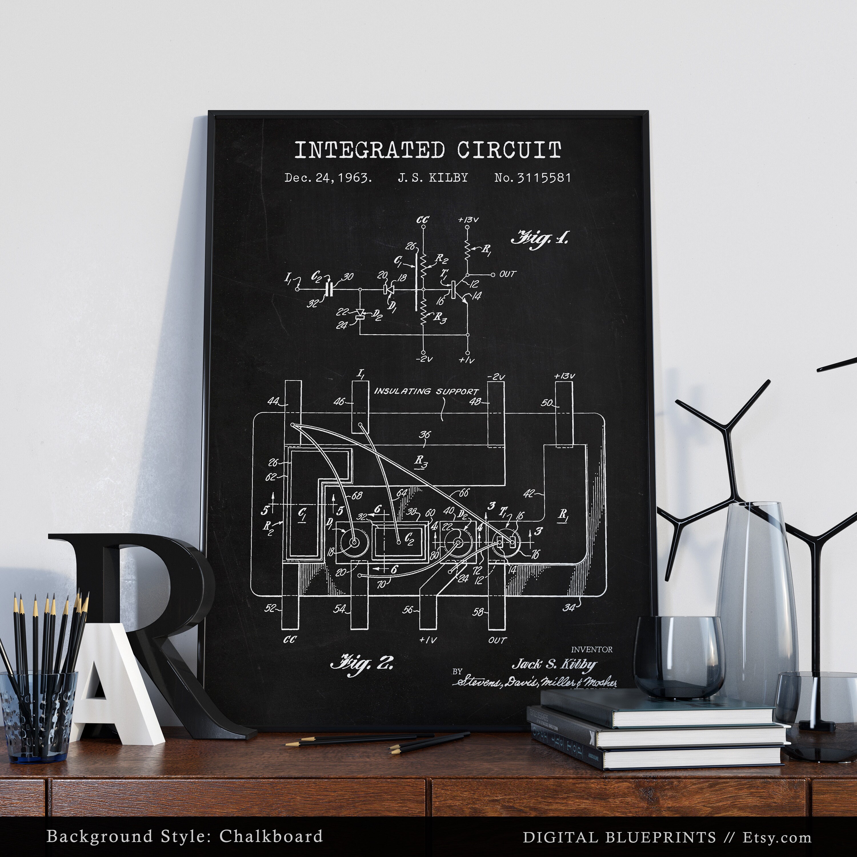 Integrated Circuit Patent Print, Technology Wall Art, Science Poster ...