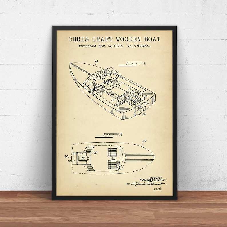 Chris Craft Boat Art Boat Blueprint Art Chris Craft Boat - Etsy