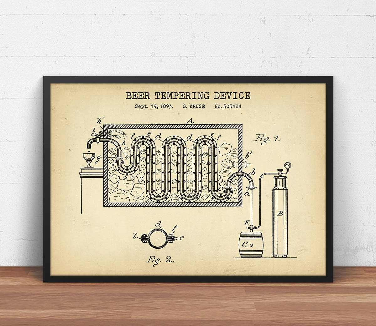 Beer Wall Art Beer Tempering Device Patent Print Beer | Etsy