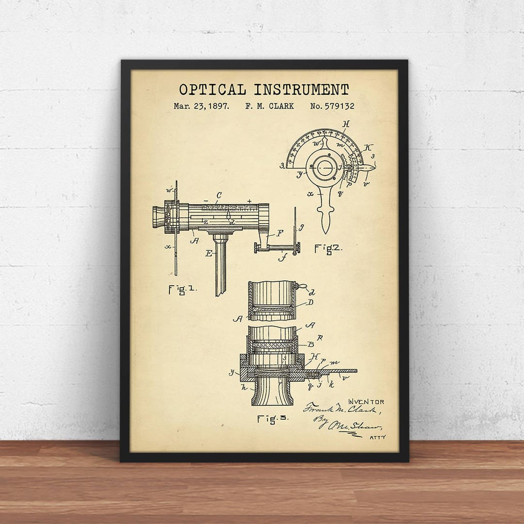 Optical Instrument Patent Print, Eye Clinic Decor, Optician, Optometry ...