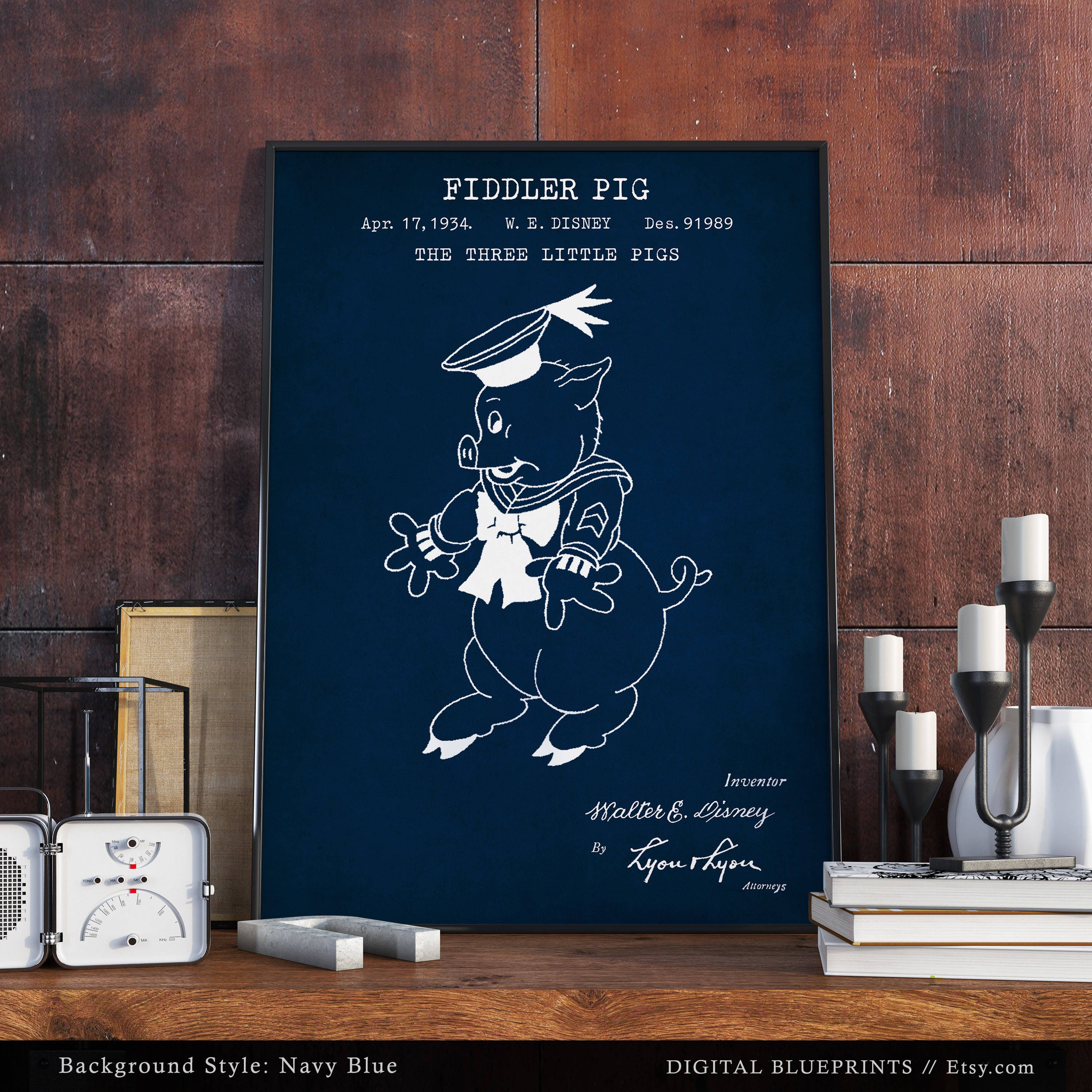 Fiddler Pig the Three Little Pigs Cartoon Character 2/3 | Etsy