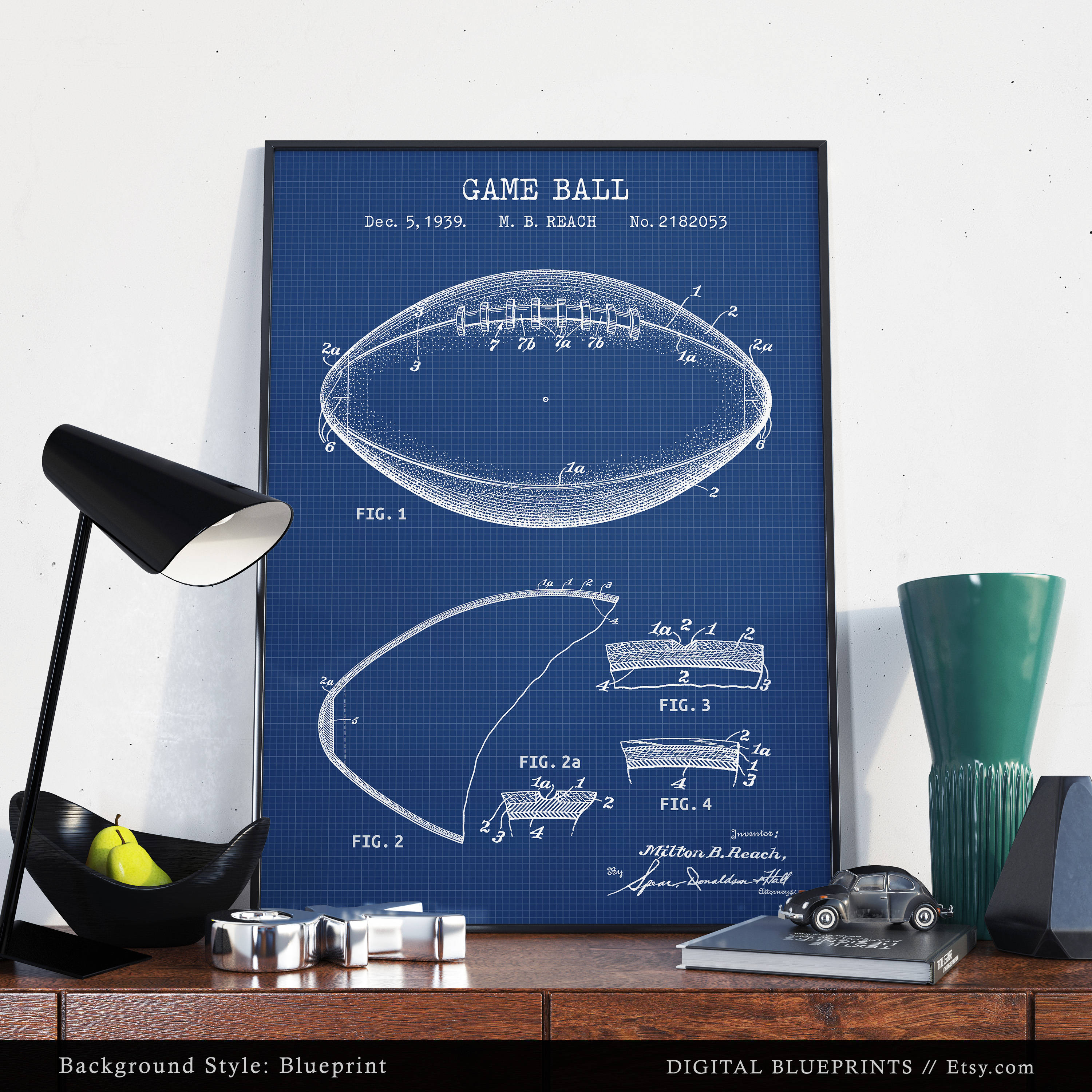Football Game Ball Design Patent Print Football Poster Print - Etsy
