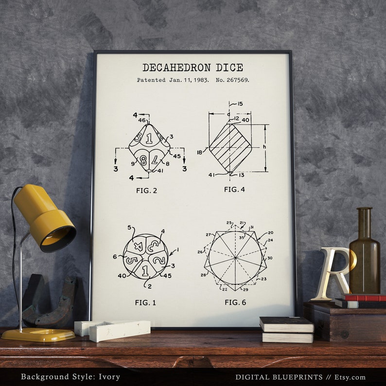 D10 Dice, 10 Sided Decahedron Die, Dnd Dice, Dungeons and Dragons ...