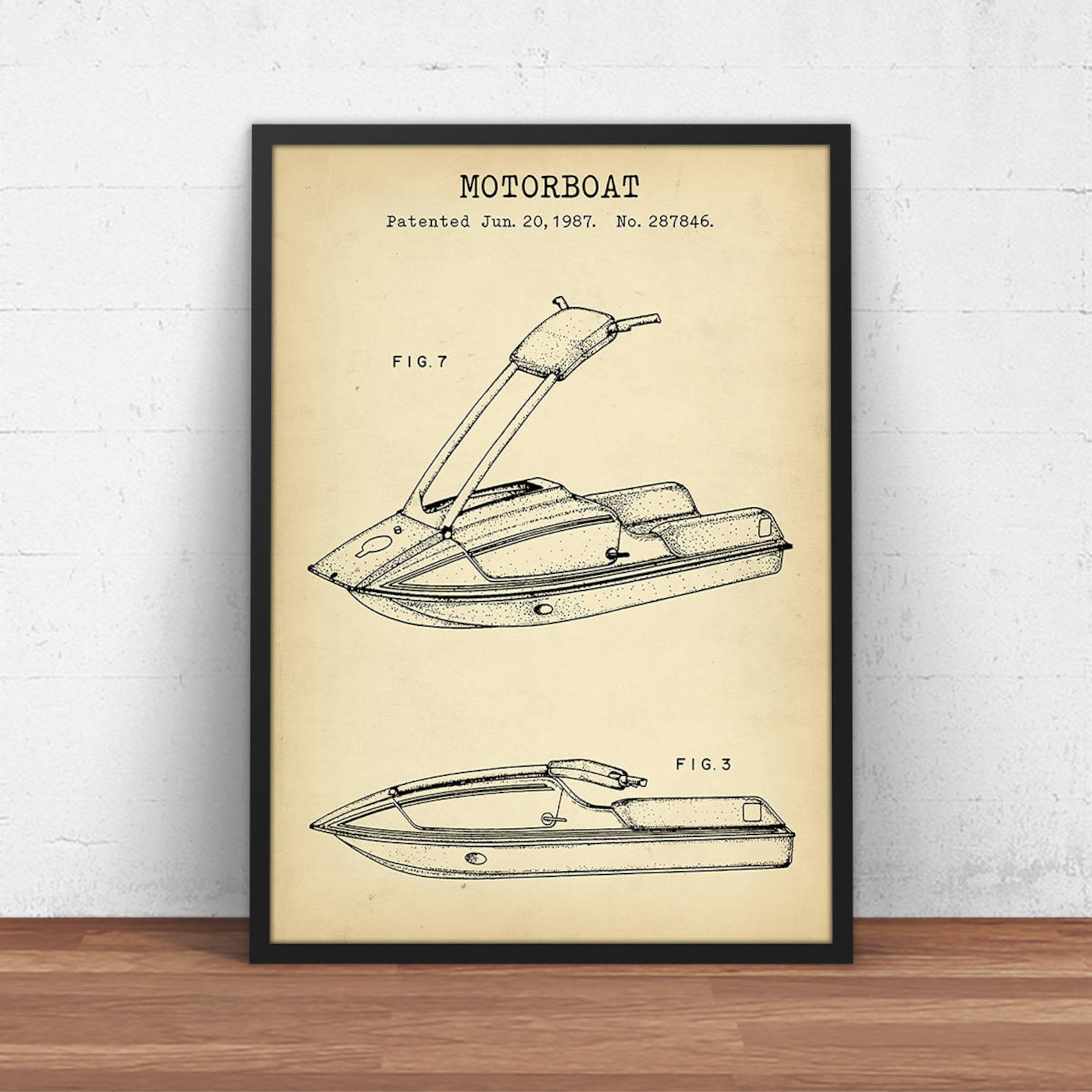 Jet Ski Poster Patent Prints Water Ski Decor Kawasaki | Etsy
