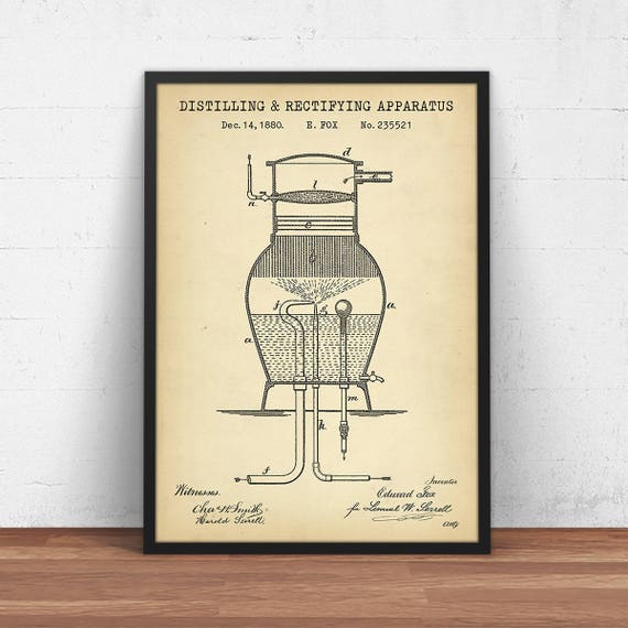Whiskey Pot Still Distilling Device Patent Print Blueprint | Etsy