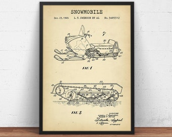 Snowmobile Wall Art - Etsy