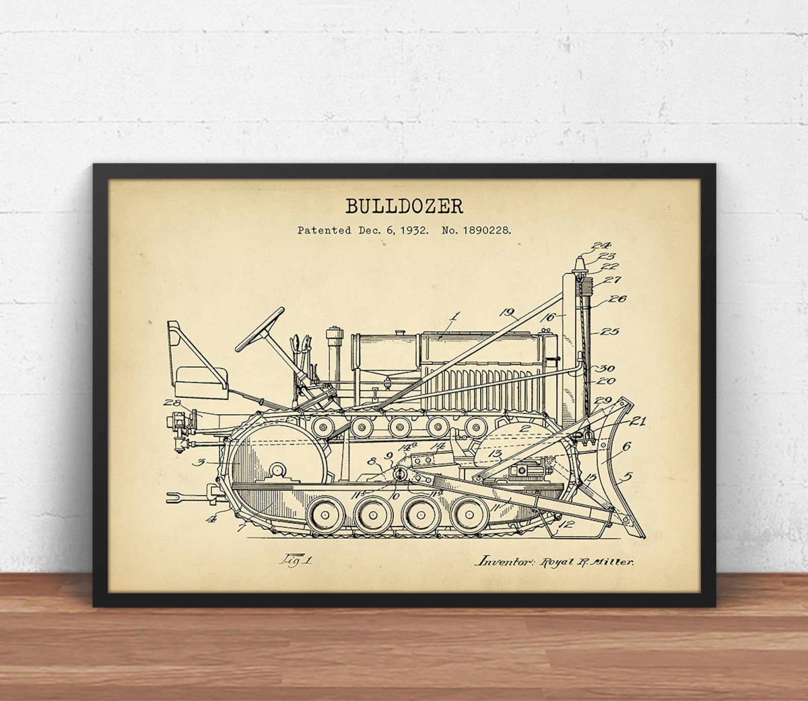 Bulldozer Patent Print Construction Vehicle Blueprint Poster - Etsy
