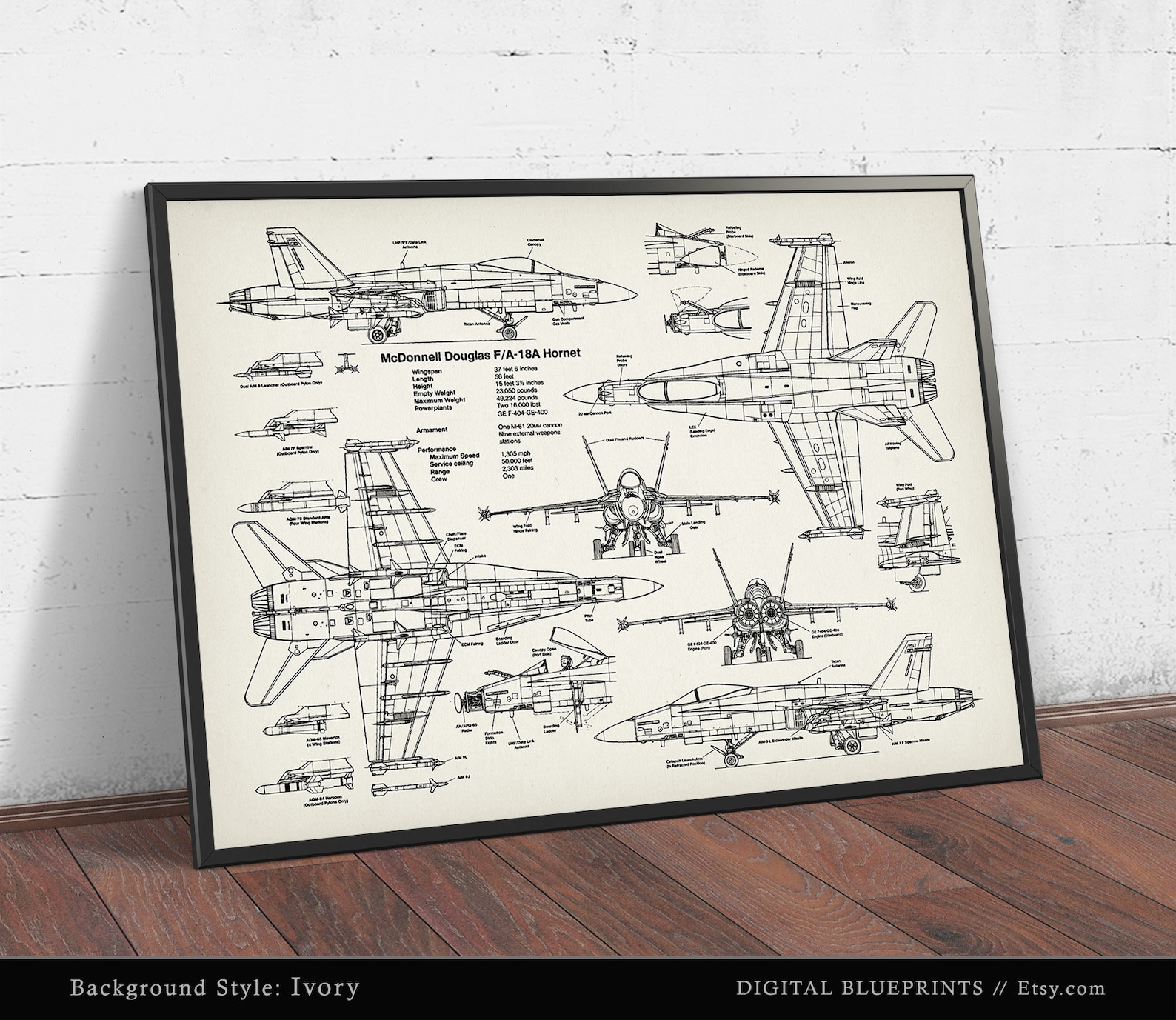 F18 Hornet Patent Print Fighter Jet Blueprint Airplane - Etsy