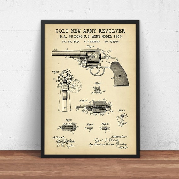 Schema Revolver Colt 1987 COLT PYTHON And Peacemaker .357 Magnum